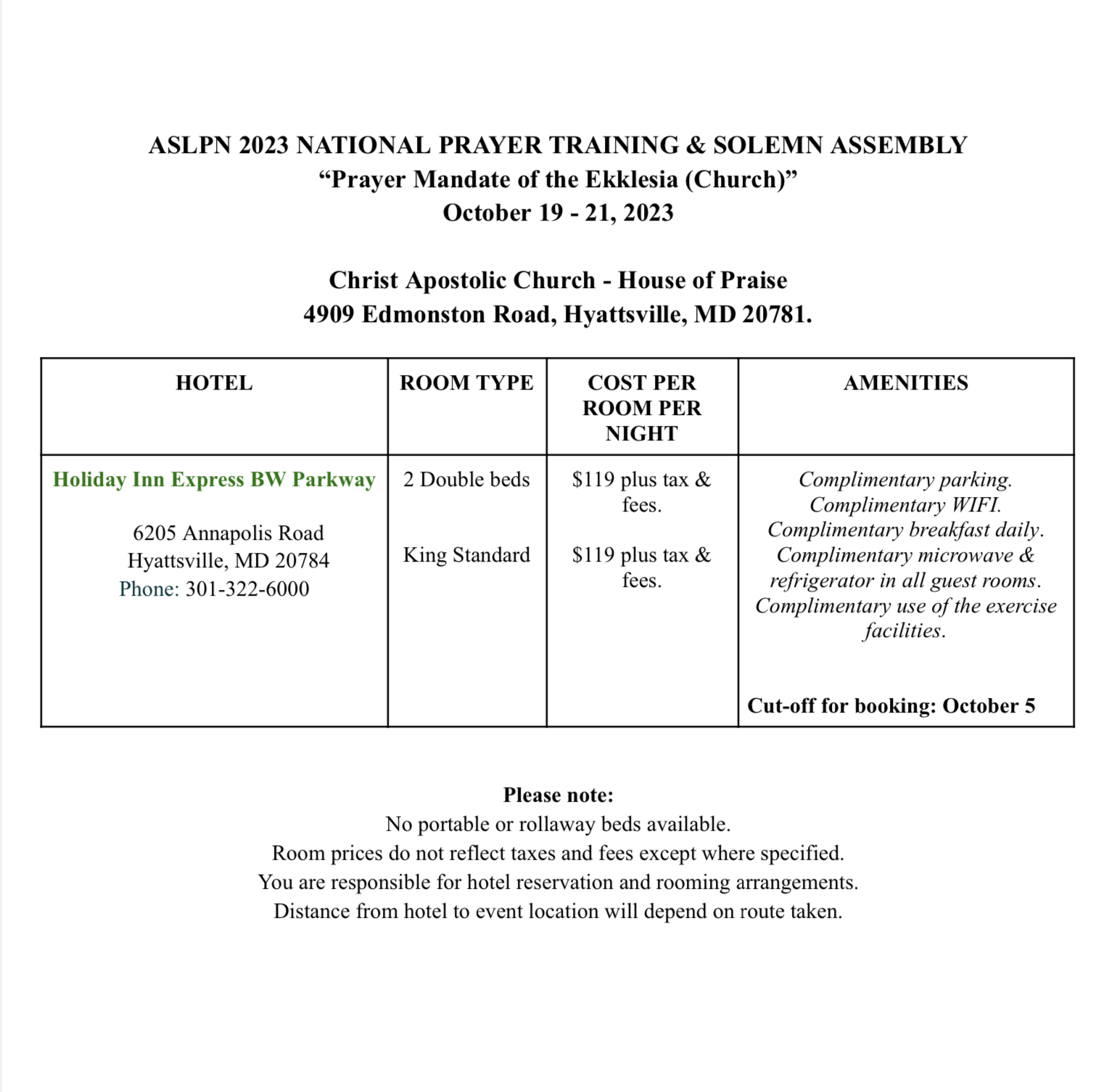 2023 National Prayer Training and Solemn Assembly - ASLPNASLPN